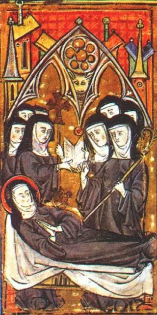 Santa Lutgarda, conversaba familiarmente con Cristo, y le pedía que la ...